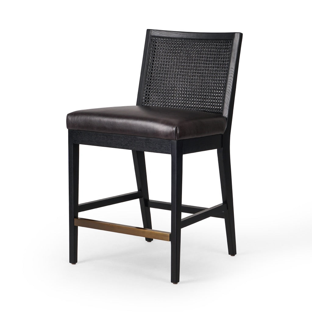 Four Hands Antonia Cane Armless Stool - Sonoma Black – Artesanos Design ...