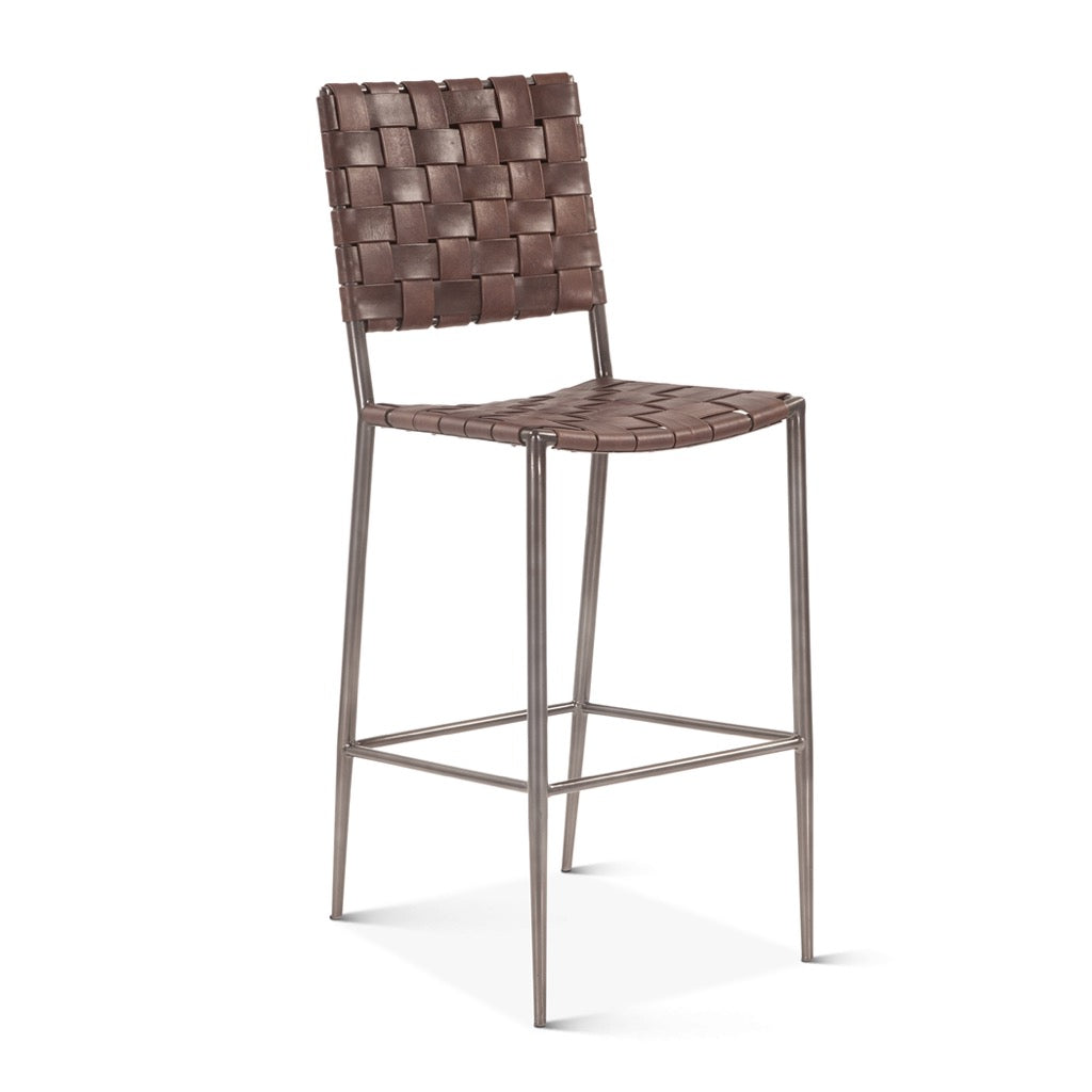 HTD Copenhagen Bar Chair - Brown Buffalo Leather and Iron – Artesanos ...