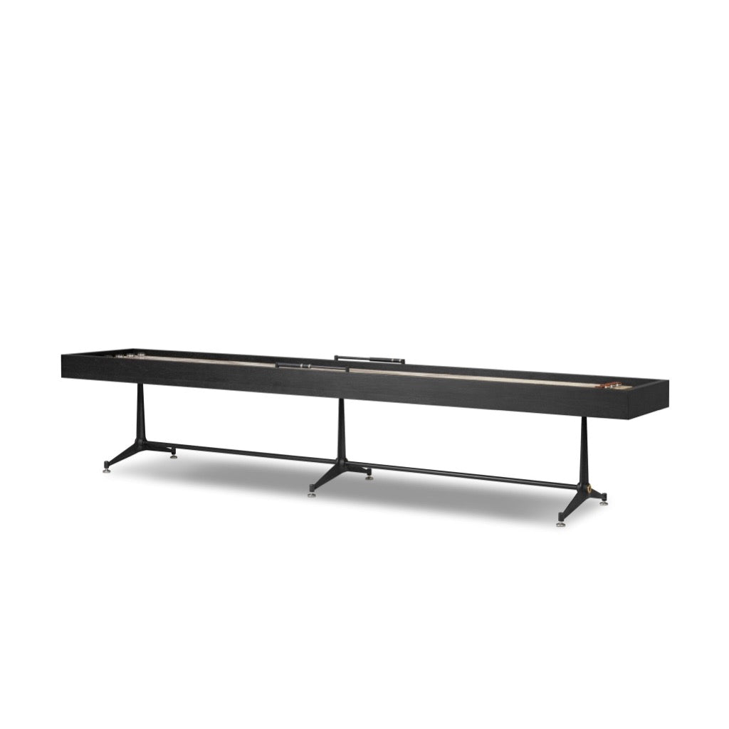 Four Hands District Eight Large Shuffleboard Table - Ebonized Oak ...
