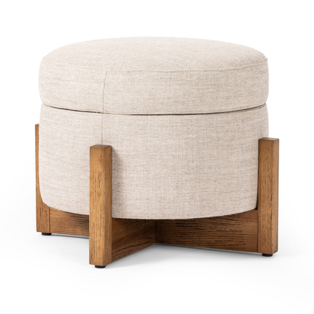 Four Hands Esben Storage Ottoman-25" - Alcala Wheat – Artesanos Design ...