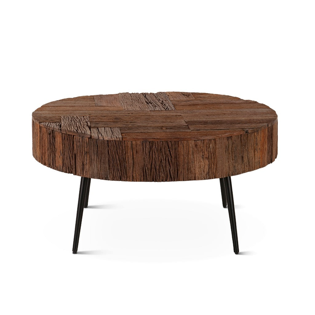 HTD Jaipur Round Coffee Table - Reclaimed Wood – Artesanos Design ...