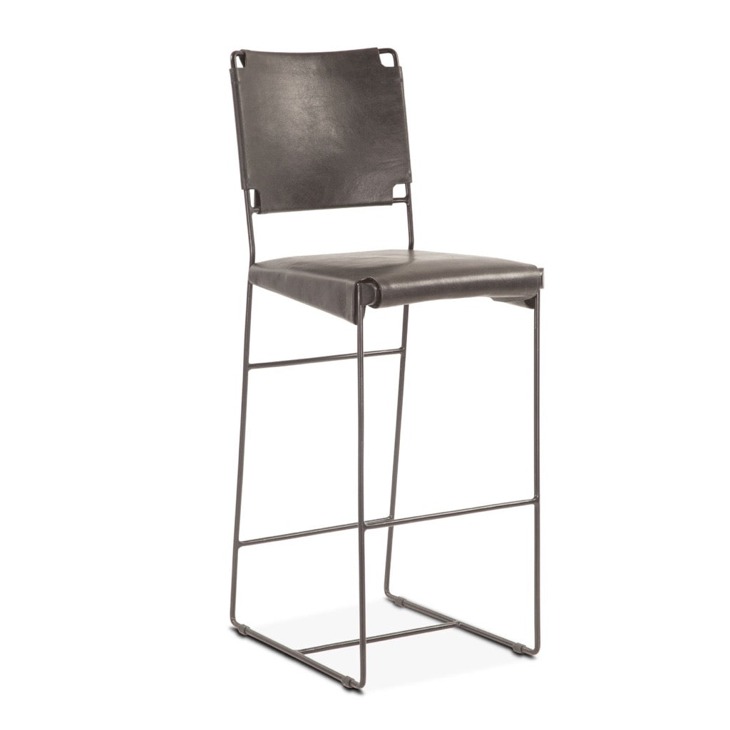 HTD New York Stool - Black Buffalo Leather – Artesanos Design Collection