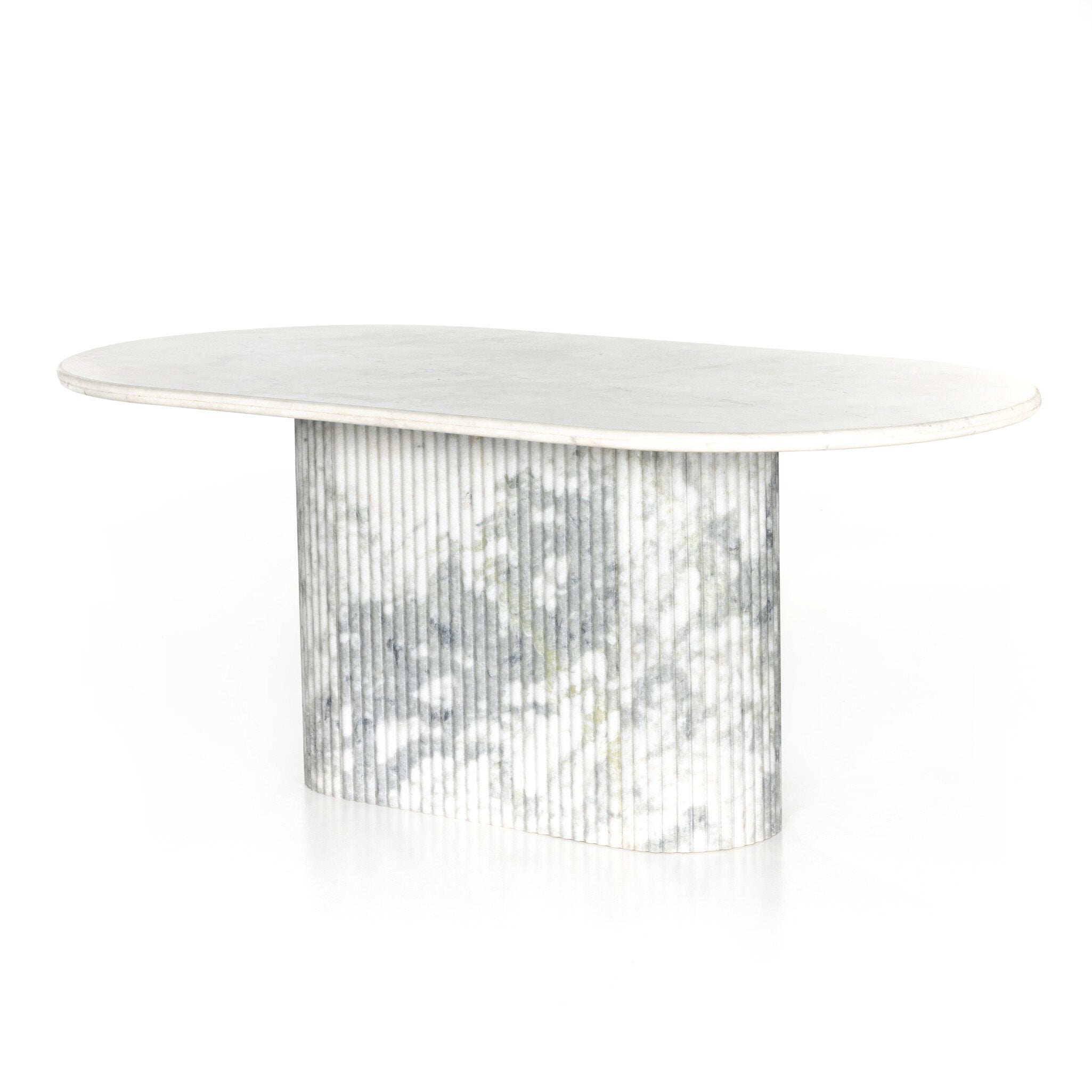 Four Hands Oranda Dining Table - Polished White Marble – Artesanos ...