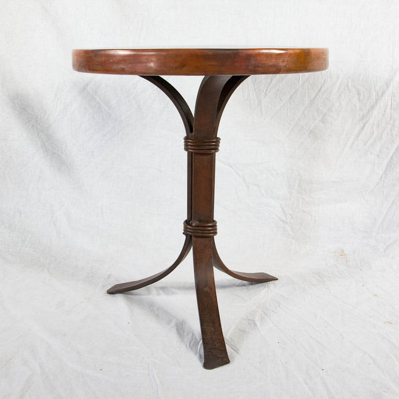 Arrow Copper Side Table - Striking Iron base w/ Copper Top – Artesanos ...
