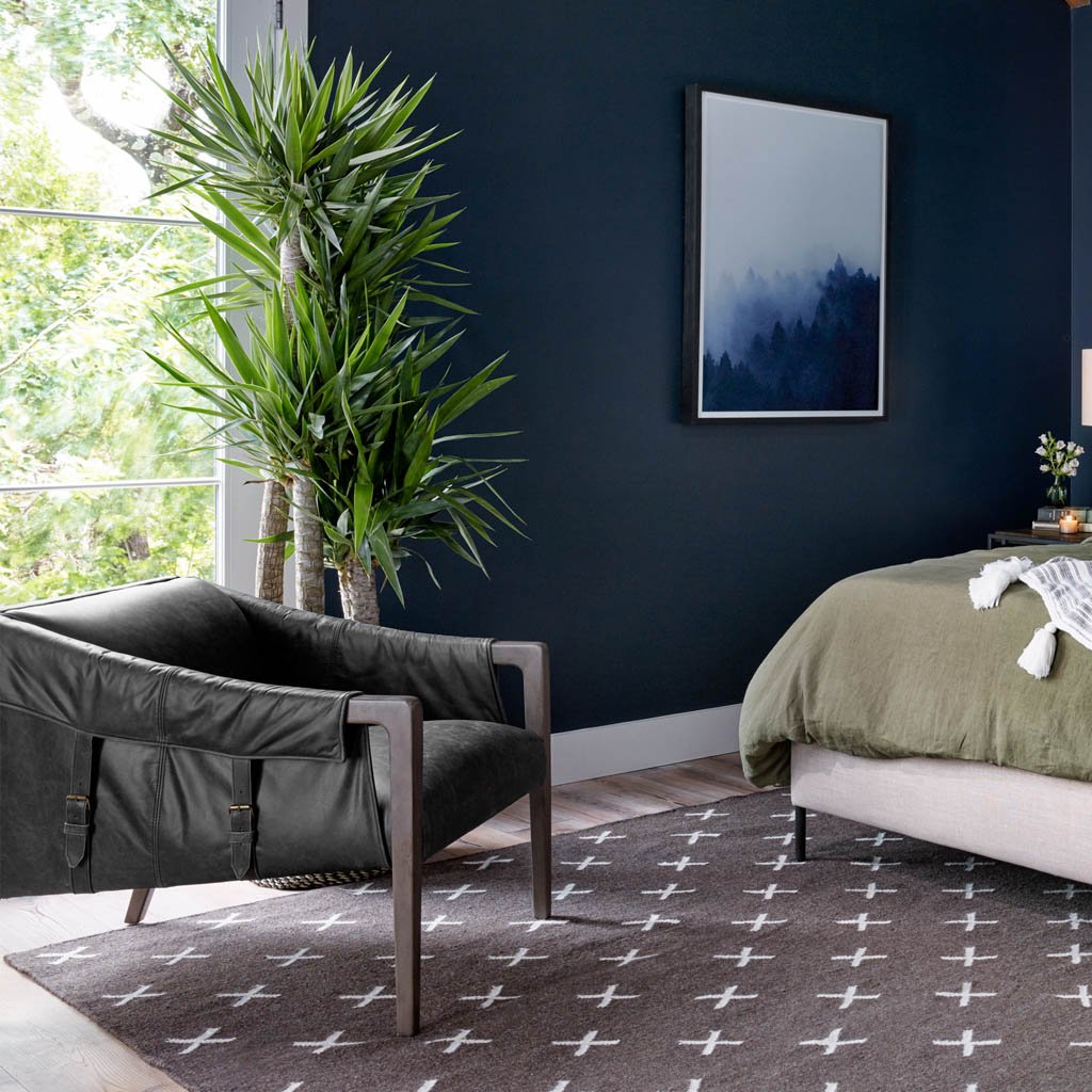 Bauer Black Leather Chair | Four Hands – Artesanos Design Collection