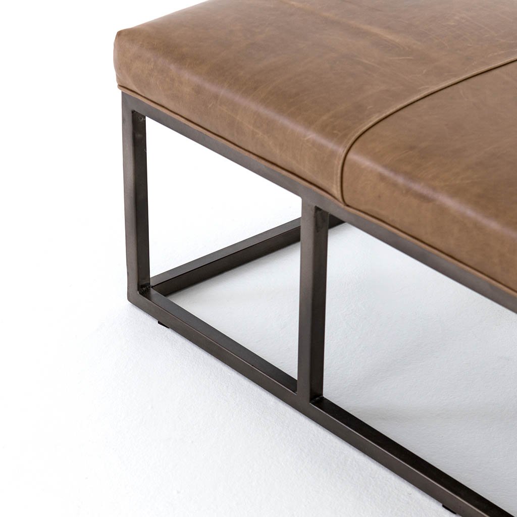 Beaumont Leather Entryway Bench - Warm Taupe Dakota | Four Hands ...