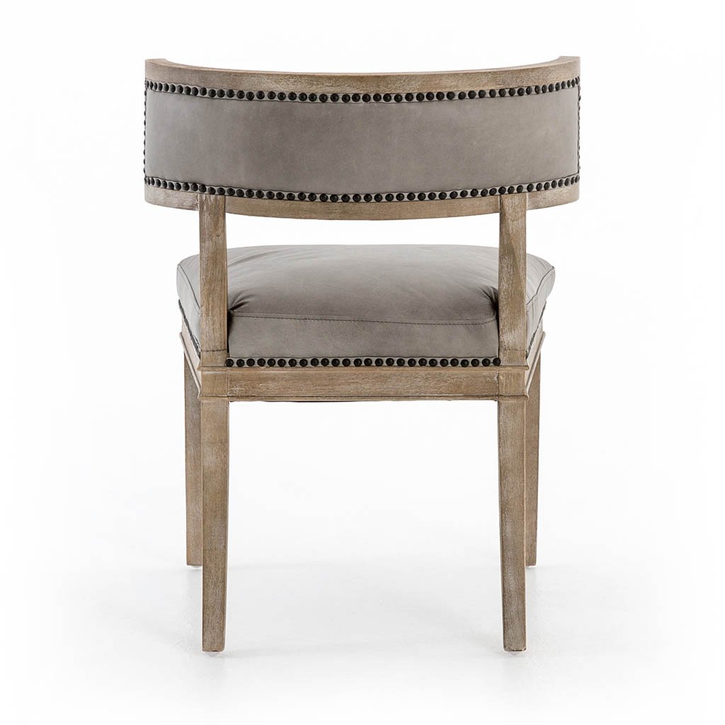 Carter Leather Dining Chair - Light Grey | Four Hands – Artesanos ...