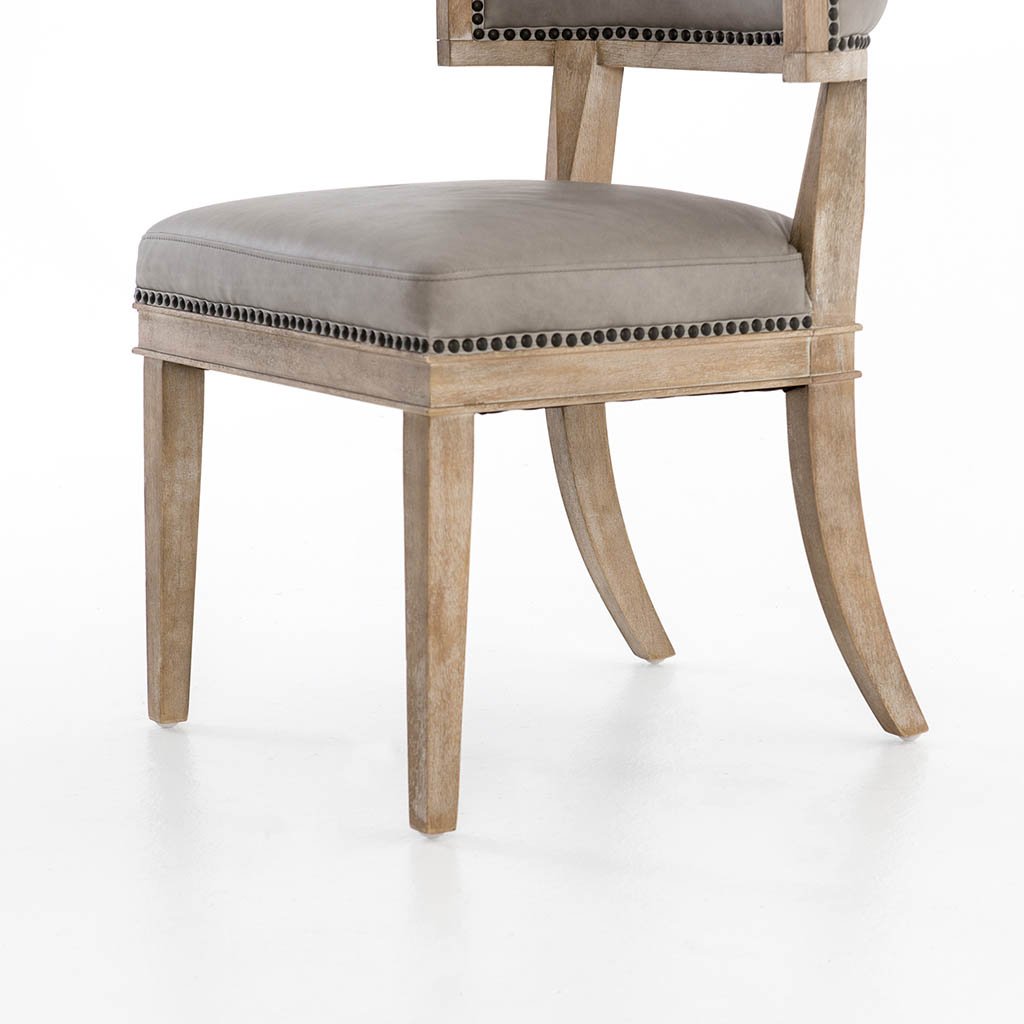 Carter Leather Dining Chair - Light Grey | Four Hands – Artesanos ...