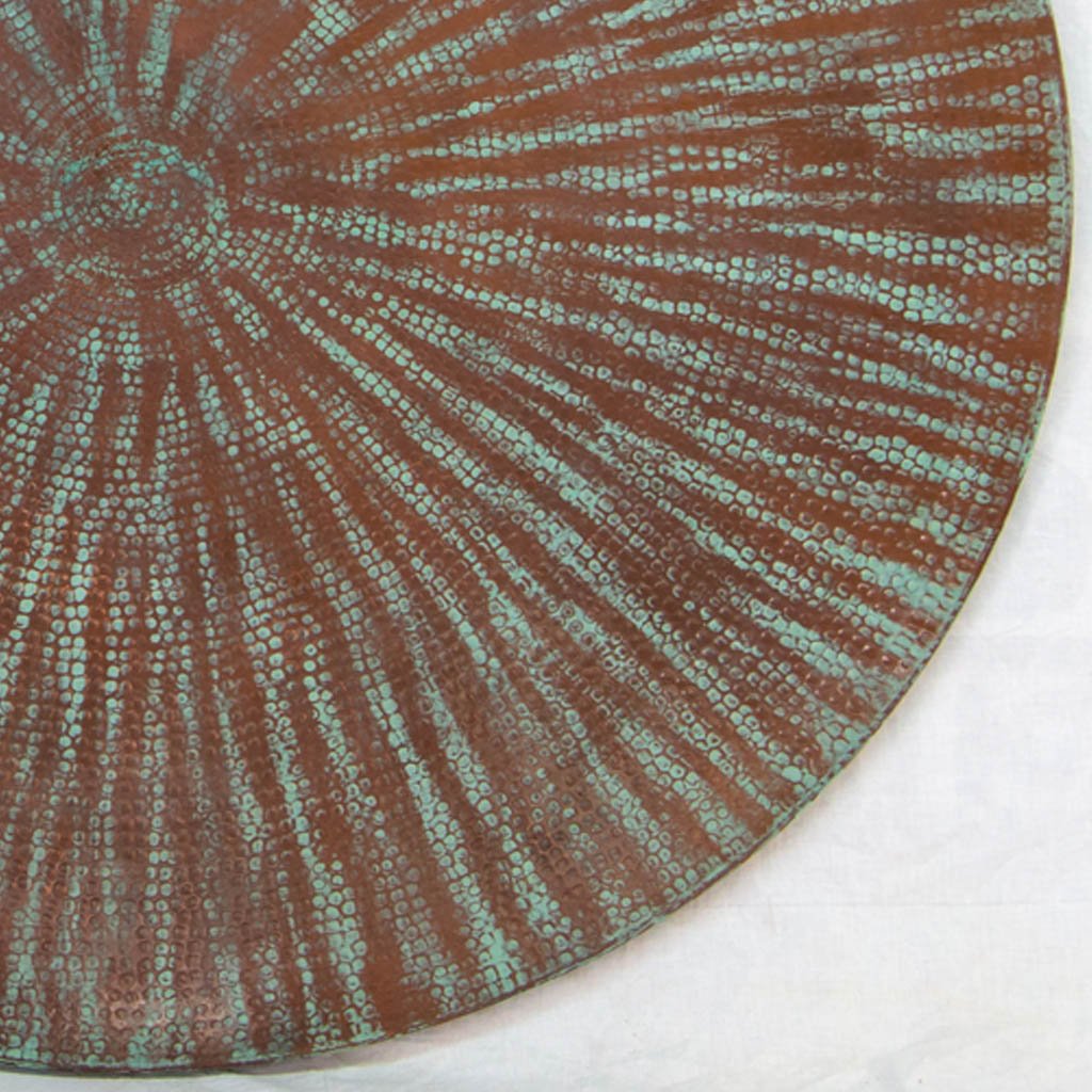 Round Copper Tabletop | Hammered Texture w/ Oxidized Finish – Artesanos ...