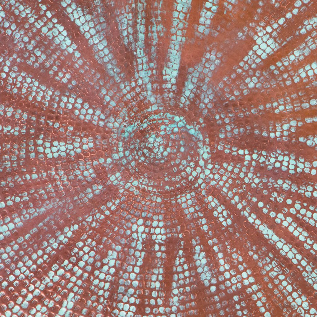 Round Copper Tabletop | Hammered Texture w/ Oxidized Finish – Artesanos ...