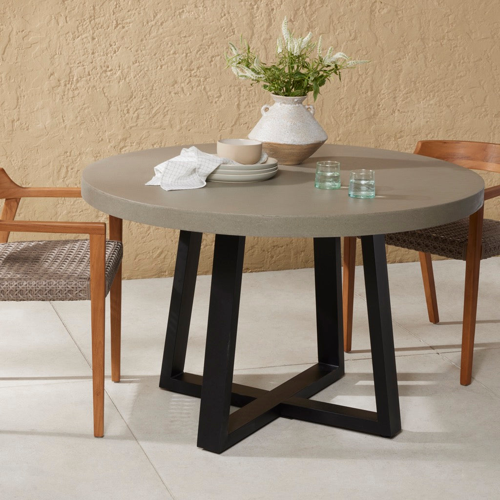 Cyrus Round Modern Dining Table | Four Hands – Artesanos Design Collection