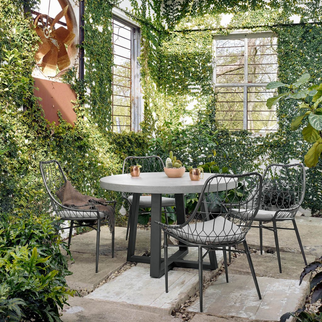 Cyrus Round Modern Dining Table | Four Hands – Artesanos Design Collection