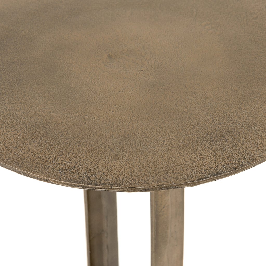 Douglas Aged Bronze End Table | Four Hands – Artesanos Design Collection
