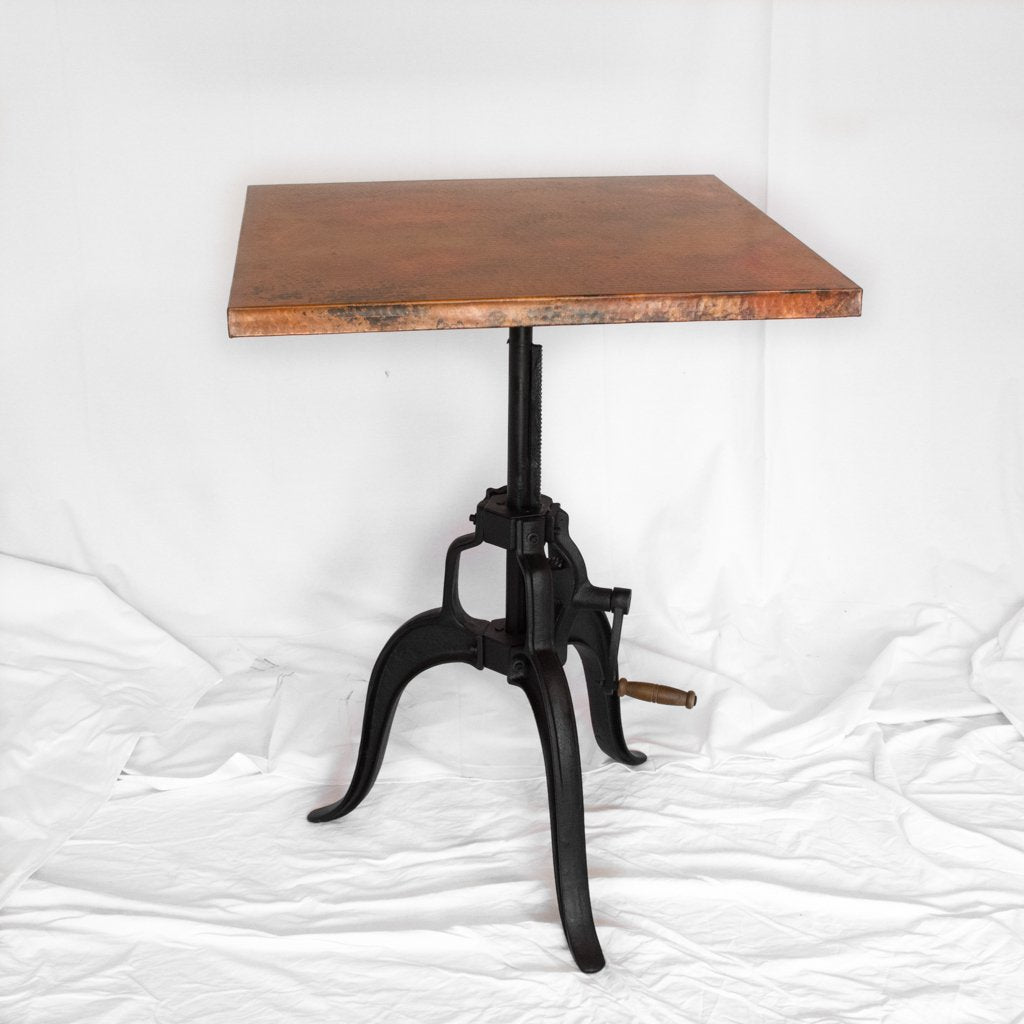 square iron table