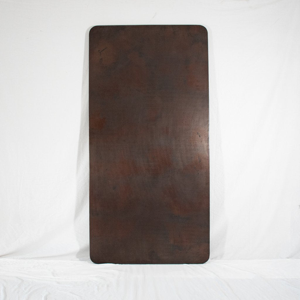 Rectangle Copper Tabletop - Hammered Texture & Natural Finish ...