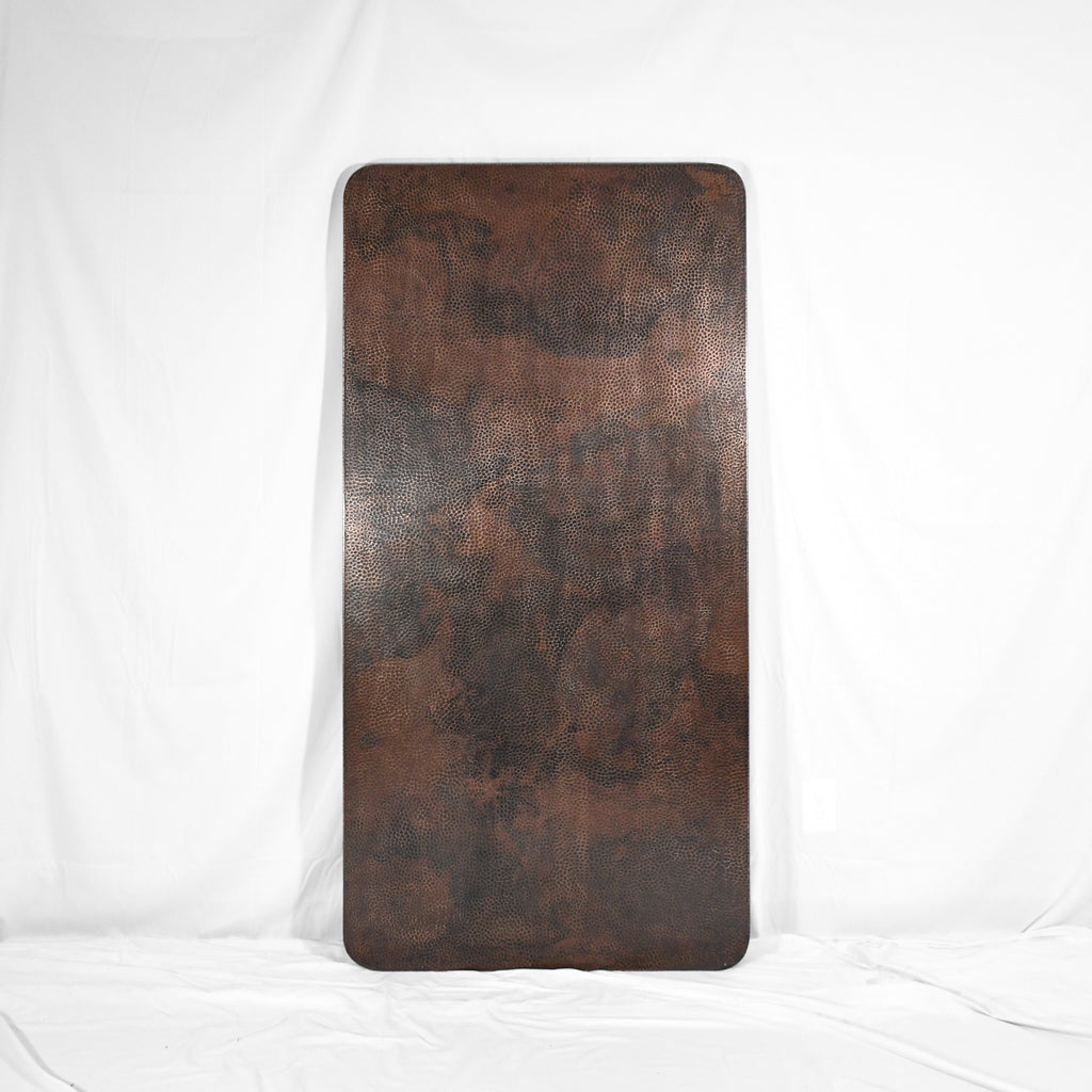 Rectangle Copper Tabletop - Hammered Texture & Dark Shiny Finish ...