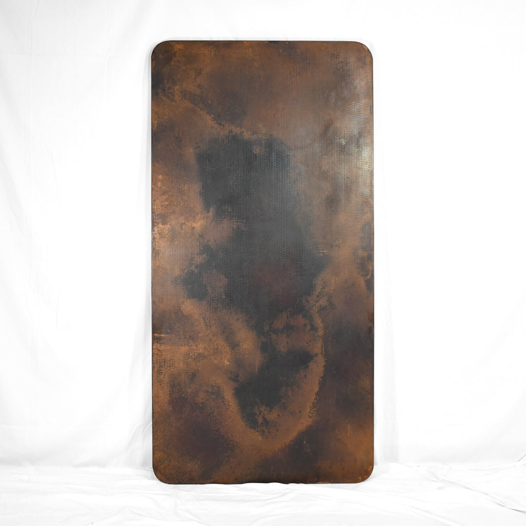 Rectangle Copper Tabletop - Hammered Texture & Dark Natural Patina ...