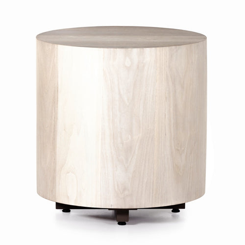 Hudson Round End Table - Spalted Primavera | Four Hands – Artesanos ...