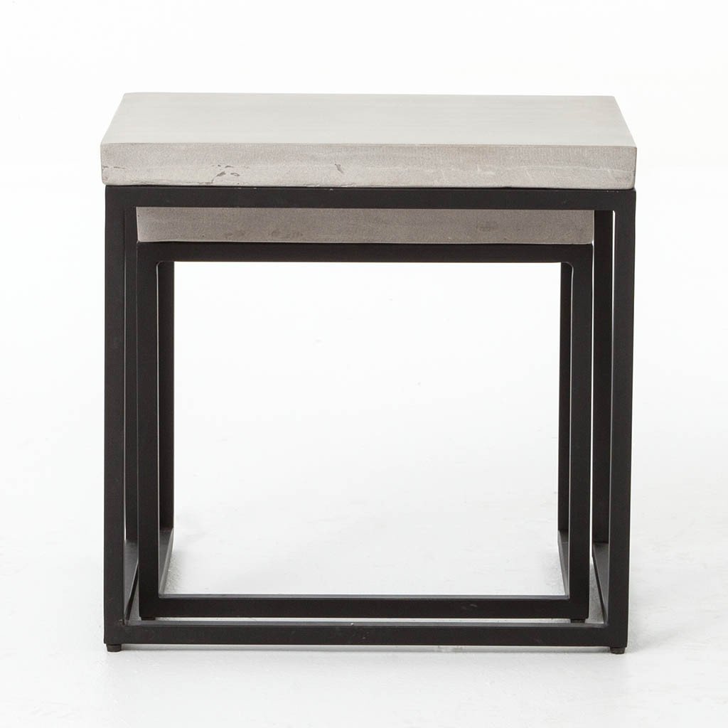 Maximus Nesting Side Tables - Natural Concrete | Four Hands – Artesanos ...