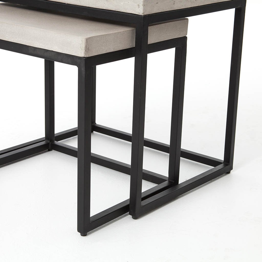 Maximus Nesting Side Tables - Natural Concrete | Four Hands – Artesanos ...