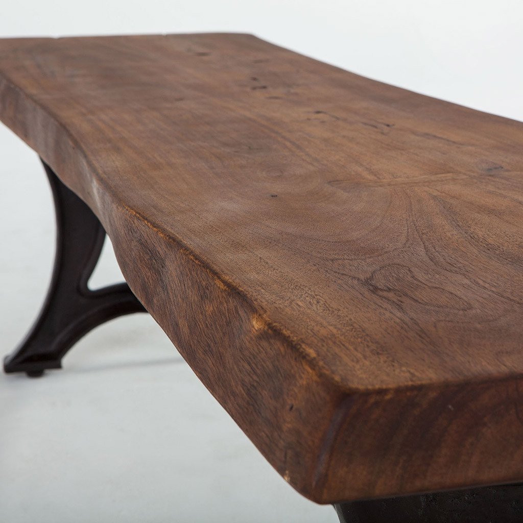 Organic Forge Rustic Dining Bench - Live Edge | Home Trends & Design ...