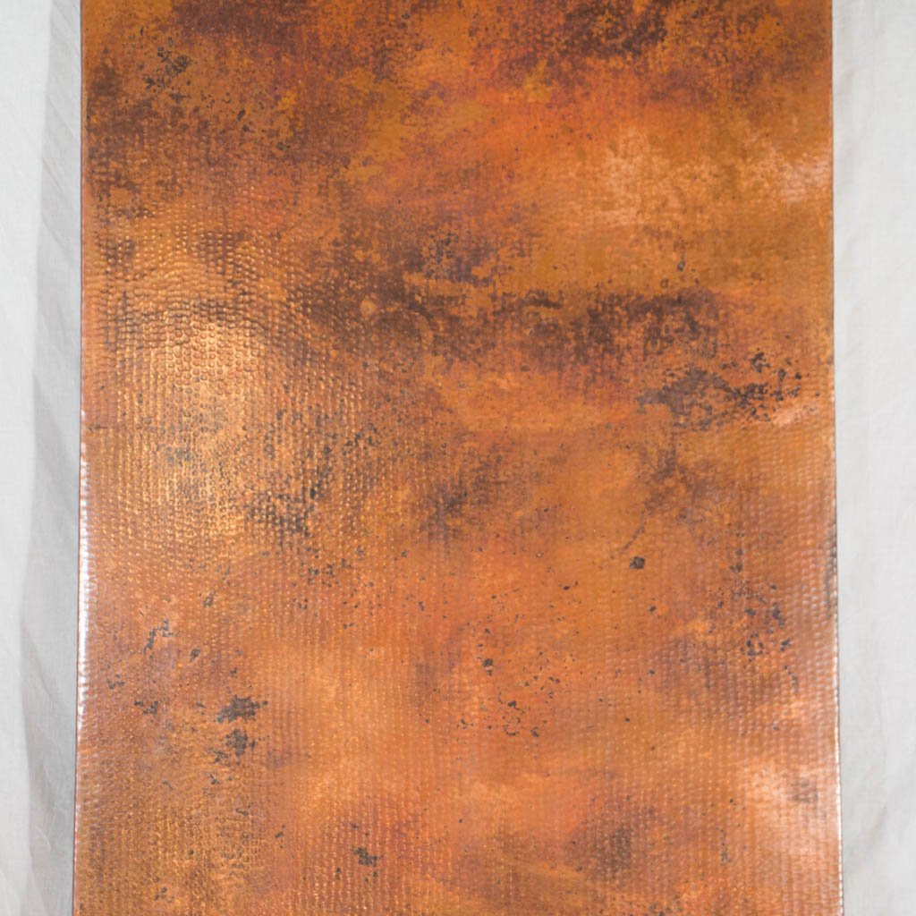 Rectangle Copper Tabletop - Hammered Texture & Natural Finish ...