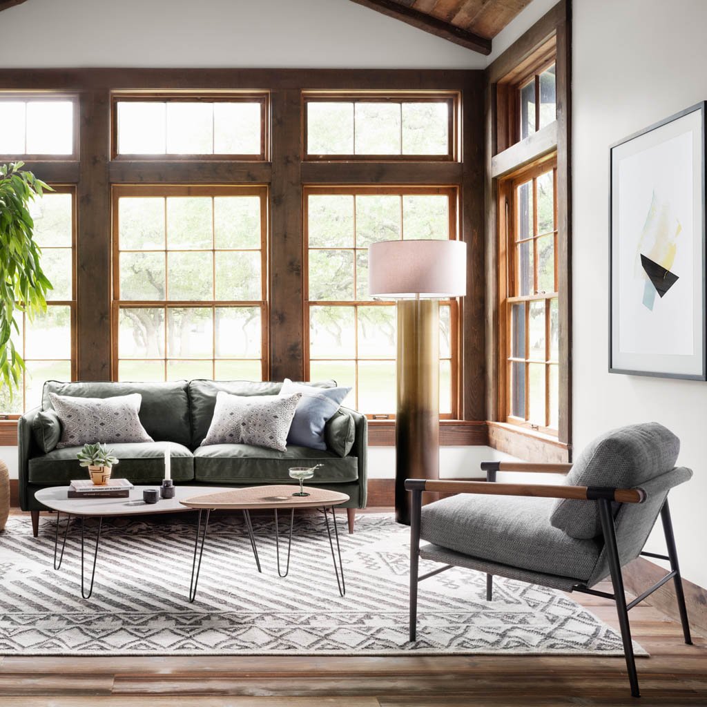 Rowen Performance Fabric Chair - Thames Raven | Four Hands – Artesanos ...