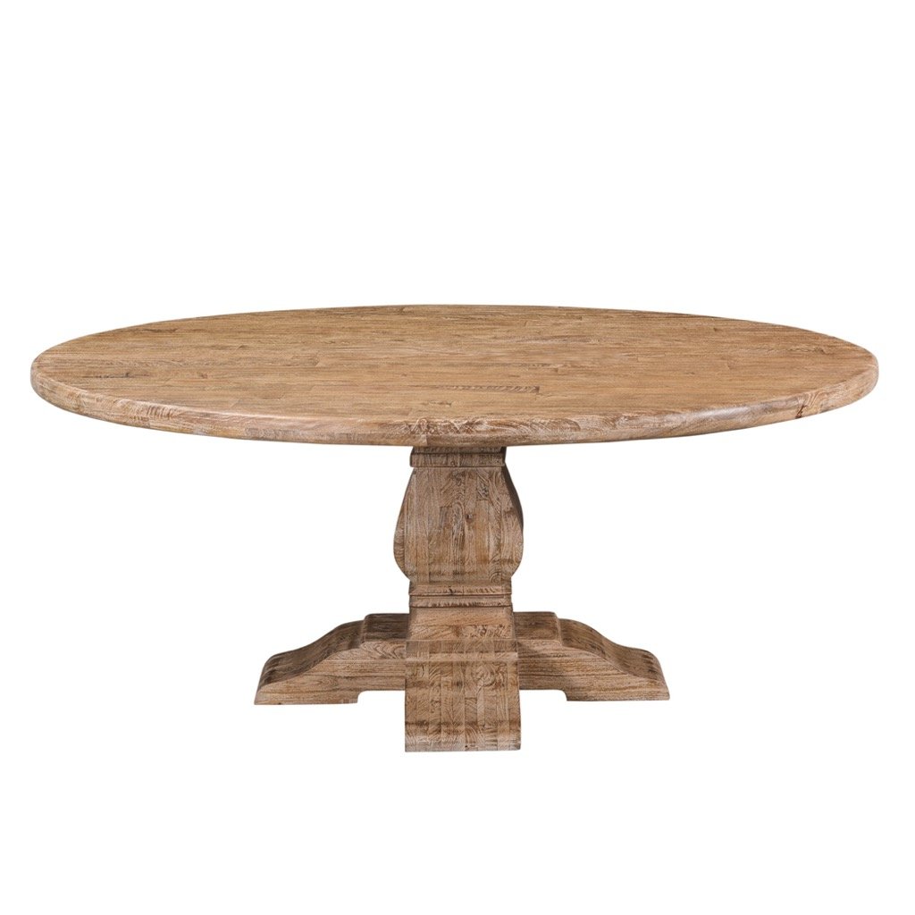 San Rafael Round Dining Table - Antique Oak | Home Trends & Design ...