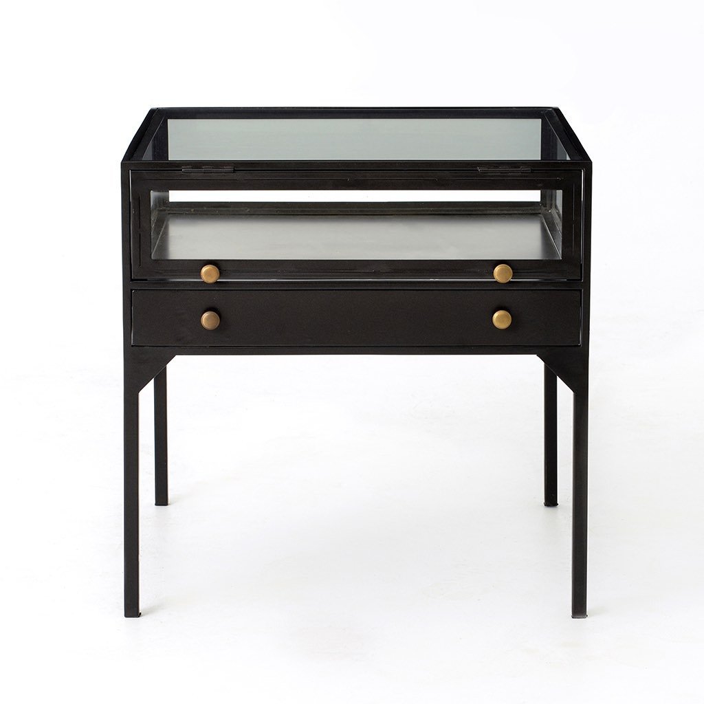 Shadow Box End Table - Black | Four Hands – Artesanos Design Collection