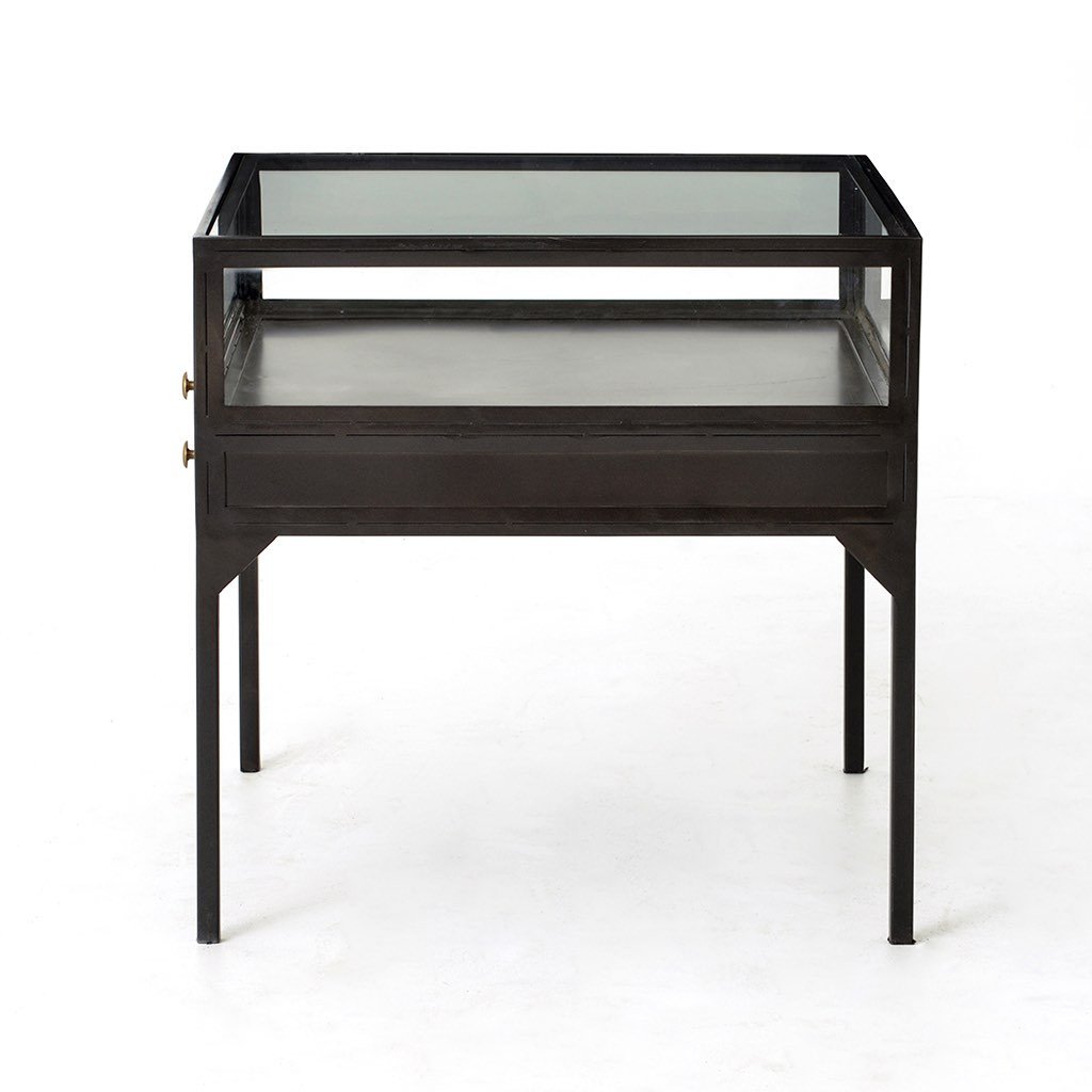 Shadow Box End Table - Black | Four Hands – Artesanos Design Collection