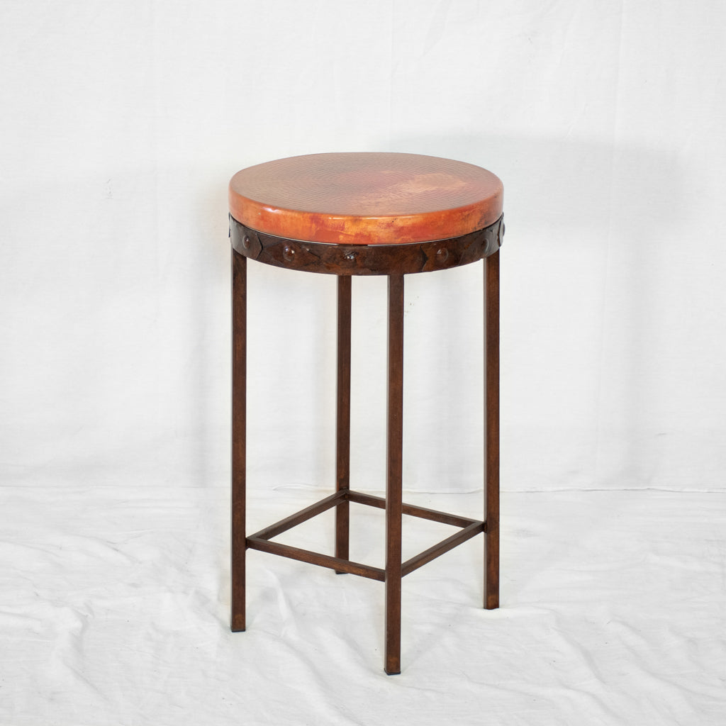 Swansea Copper Side Table - Natural Patina Finish | Artesanos Copper ...