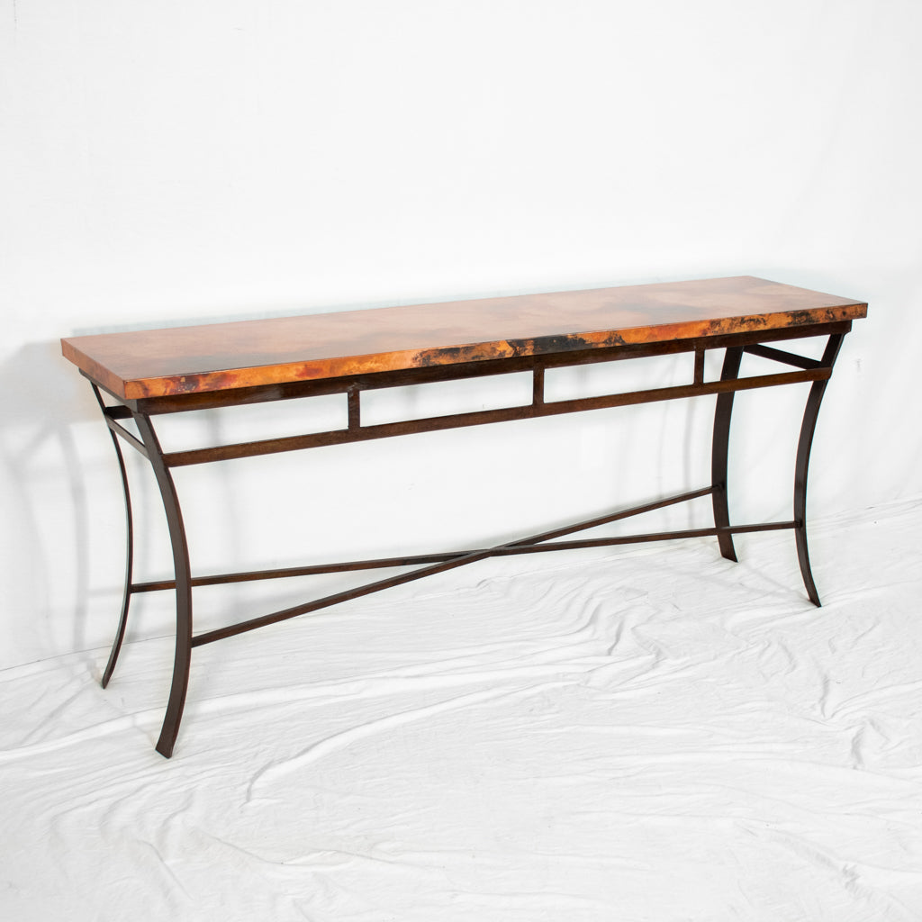 Windom Copper Console Table - Natural Patina Finish | Artesanos ...