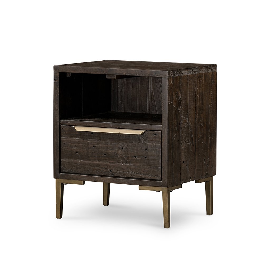 Wyeth Dark Rustic Nightstand | Four Hands – Artesanos Design Collection